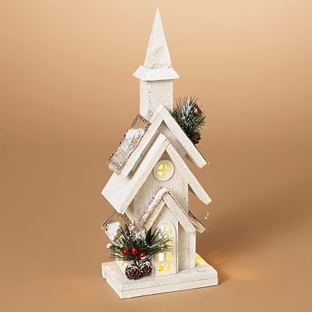 Amazon.com: WINOMO Winter Village LED Light Christmas Wood House ...