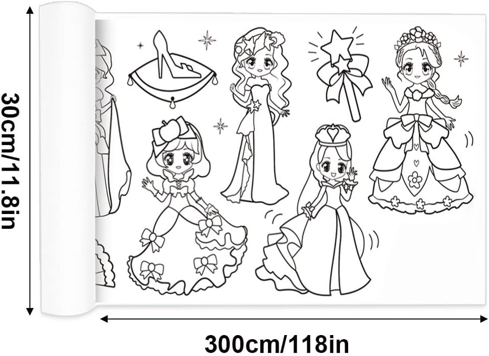 Children’s Drawing Roll – Coloring Paper Roll for Kids, Sticky Painting ...