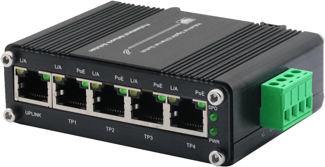 Amazon.com: Mini 5 Ports PoE Gigabit Ethernet Switch - Industrial-Grade ...