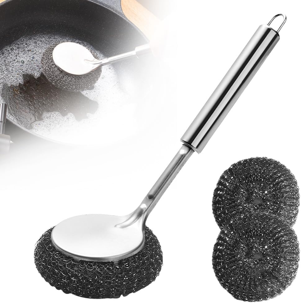 Amazon.com: Foensc 5 Pack Steel Wool Scrubber, Improved Stainless Steel ...