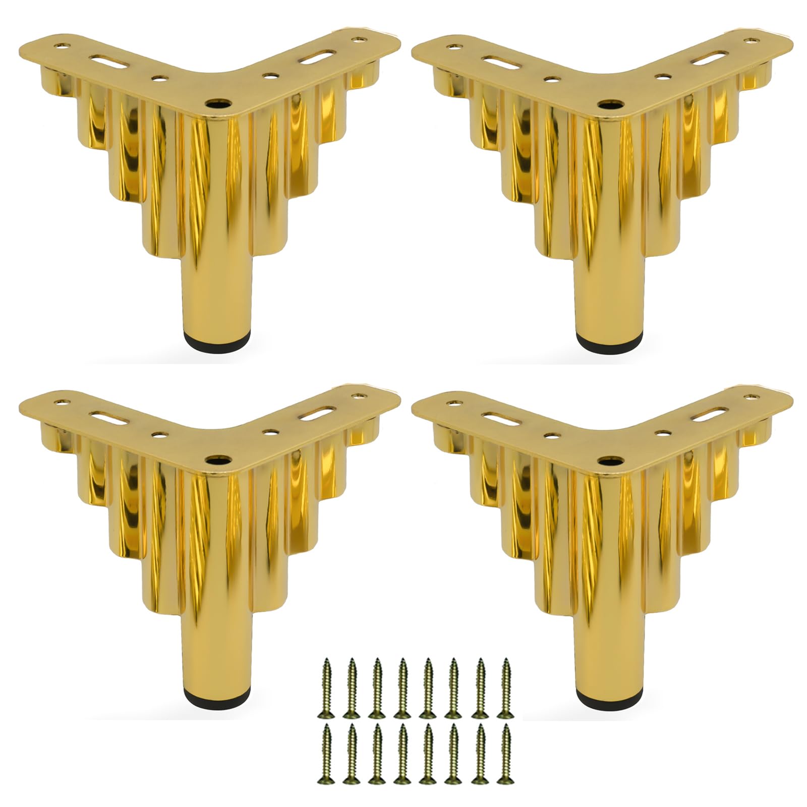 Snapklik.com : CHORMING 4 Inch Furniture Legs, Metal Furniture Legs ...