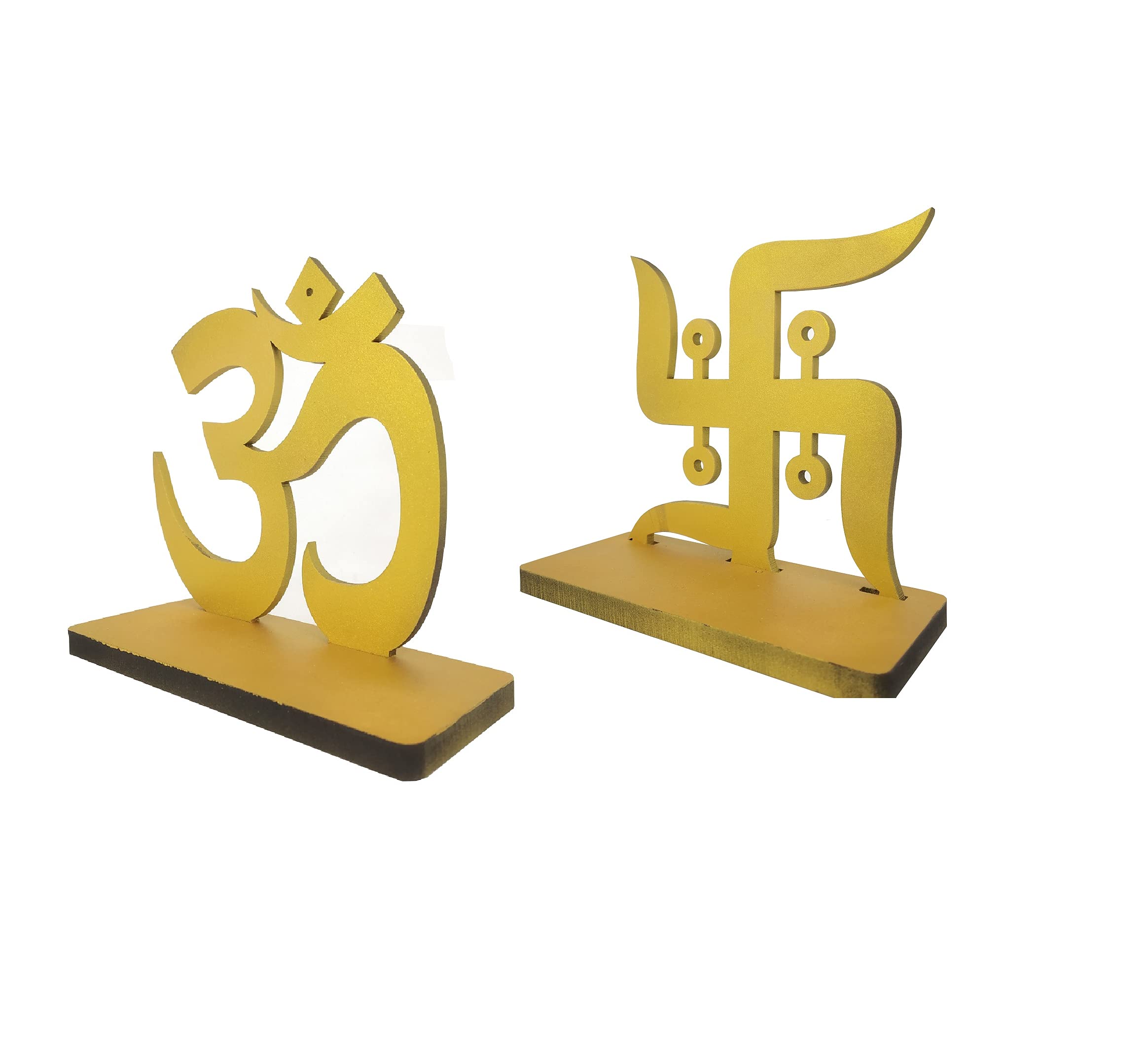 Buy Stylewell Lord Shiva and Ganesha Wooden Swastik Satya and OM Sign ...
