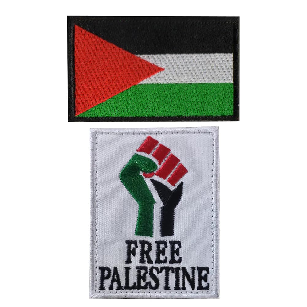 Amazon.com: Free Palestine Flag Sew on Embroidery Tactical Patch Military Morale Armband Badges ...
