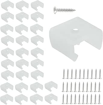 LVADUHF 50 Pack LED Neon Mounting Clips Mounting Bracket Support Fixing ...