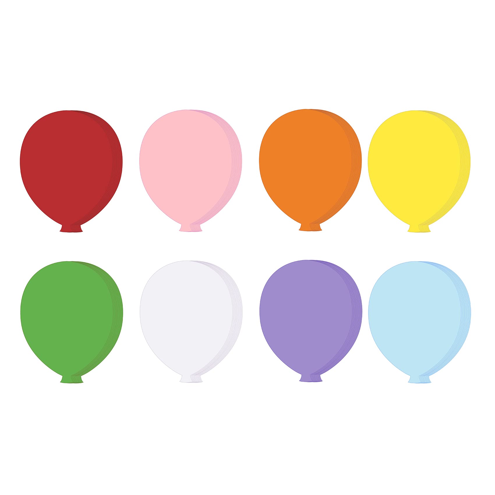 Amazon.com: 80 pcs Colored Balloon Shape Cutouts, UNIIDECO Bulletin ...