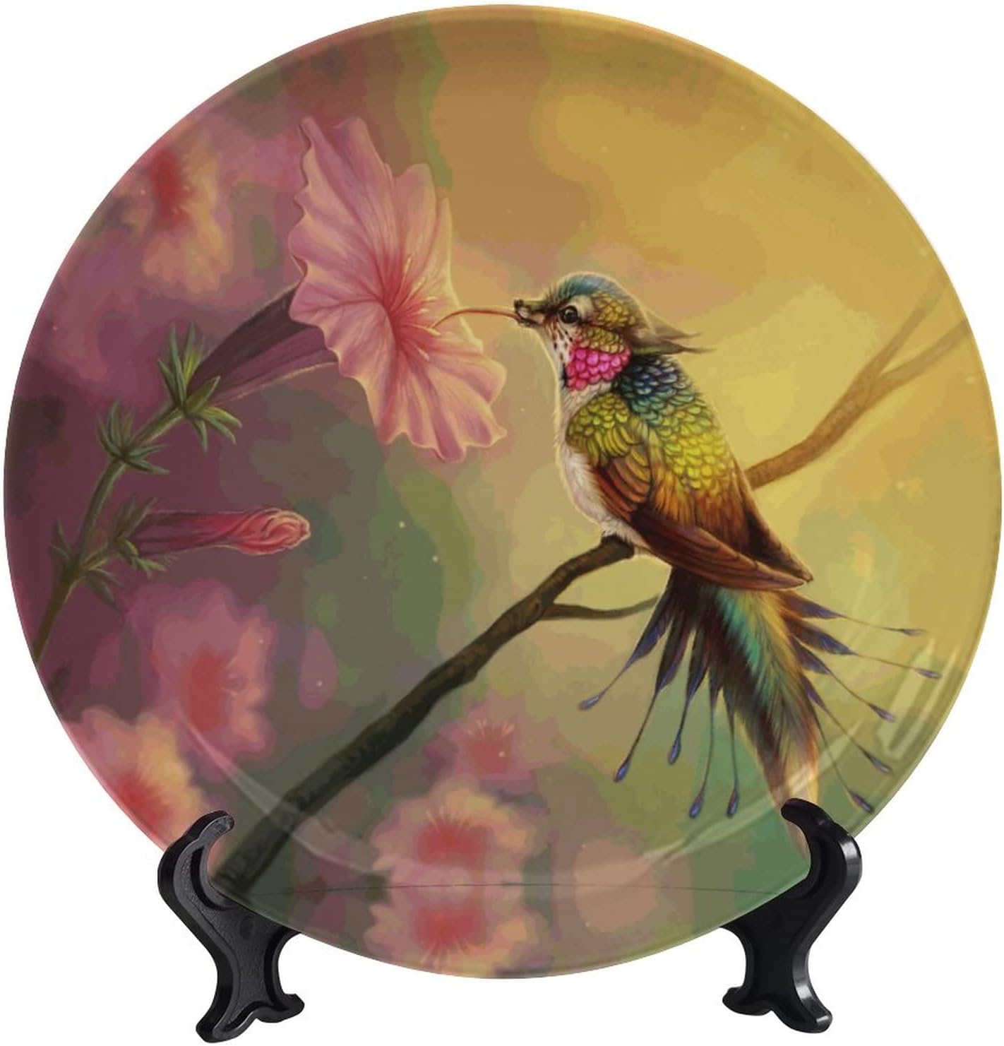 Amazon.com: Flowers and Birds Decorative Ceramic Plate, 10 Inch ...