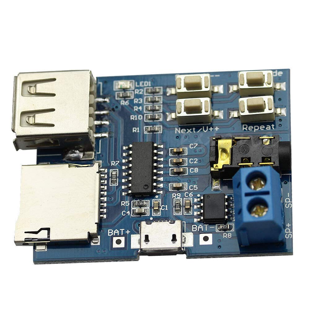 Amazon.com: TF Card U Disk MP3 Format Decoder Board Amplifier Decoding ...