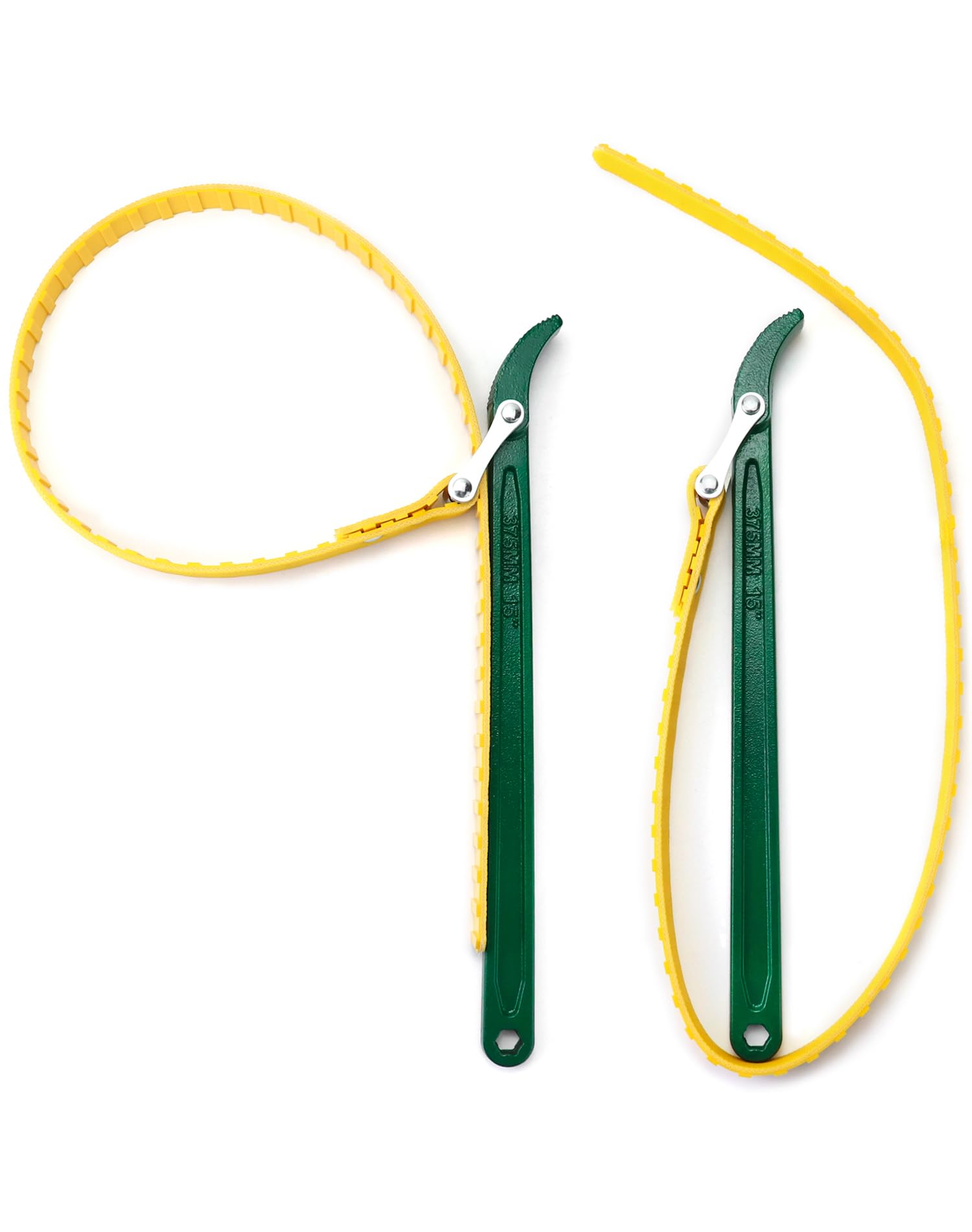 Oil Filter Strap Wrench QWORK 15" Belt Strap Wrench, 2 Pack Multi ...