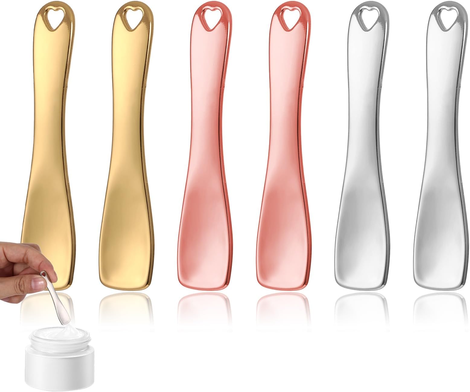 Amazon.com : Molain 10Pcs Plastic Cosmetic Spatula Reusable Cosmetic ...