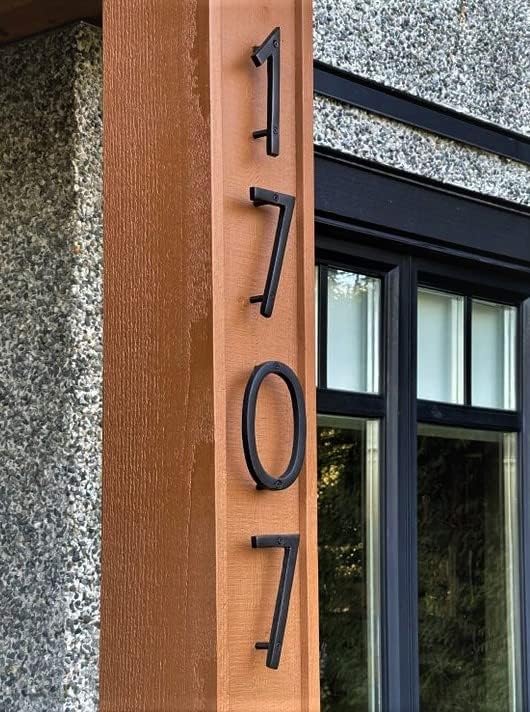 Snapklik.com : NACH Floating House Numbers, 5 Inch Aluminum Black House ...