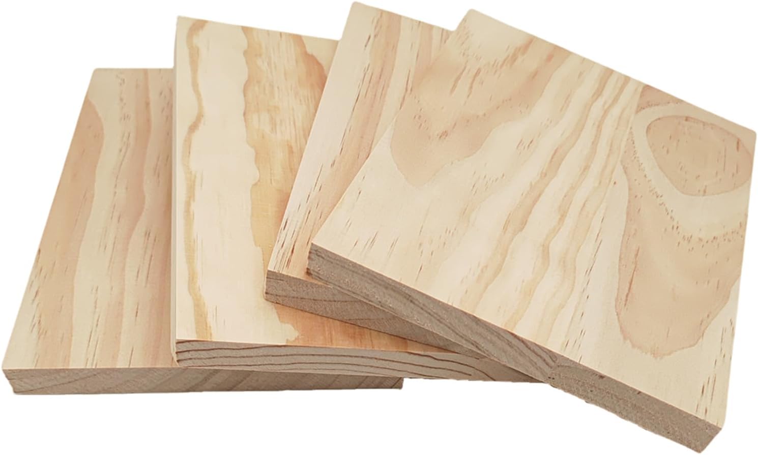 Unlackierte Holzblöcke zum Basteln, 20 x 15 x 1,5 cm, rechteckige ...