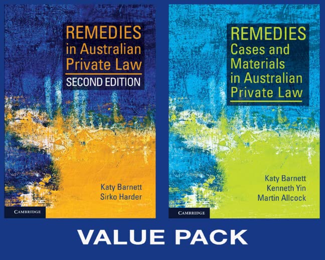 Amazon.com: Remedies in Australian Private Law Value Pack: 2ed Textbook ...