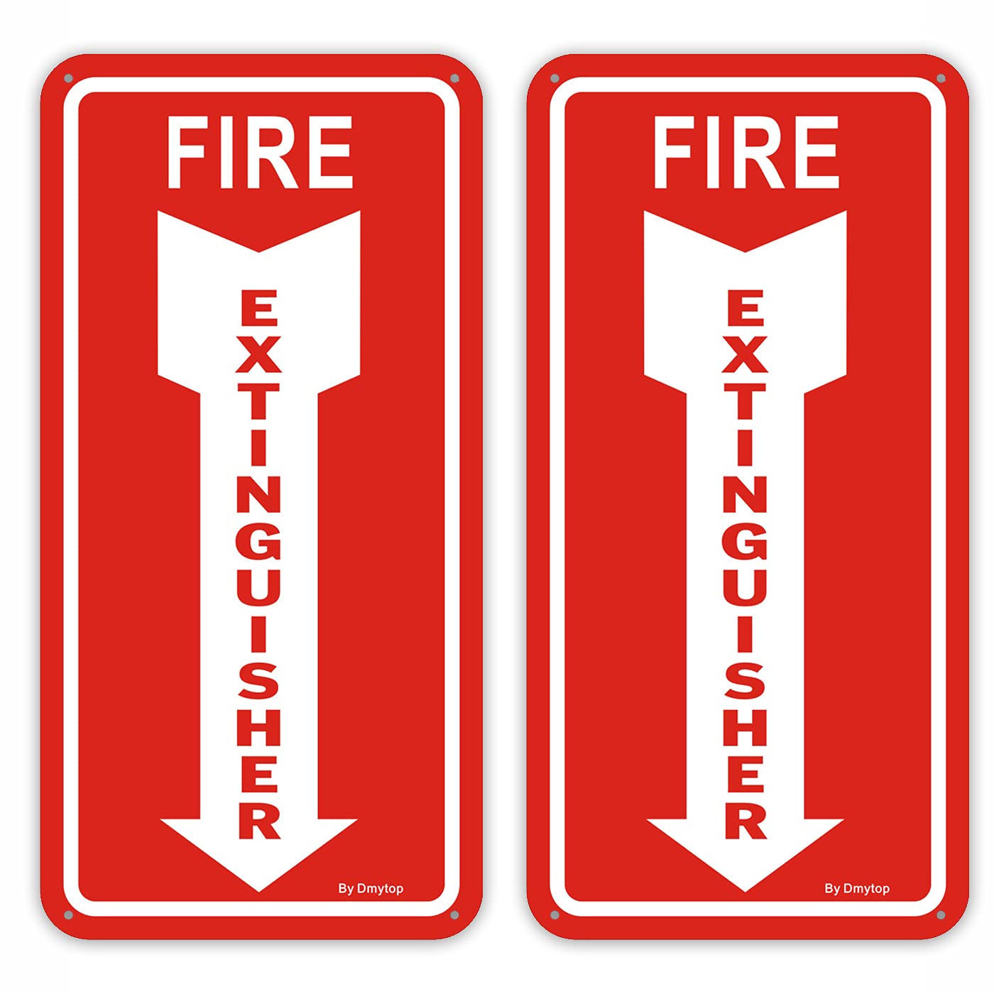 Buy 2 Pack Fire Extinguisher Metal Signs with Arrow Symbol, 30x15CM ...