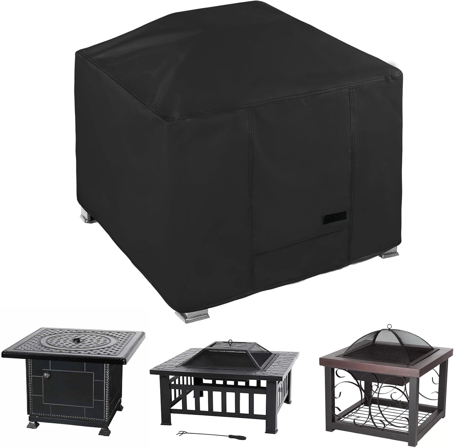 Amazon.com : NettyPro Square Fire Pit Cover Fade Resiatant Waterproof ...