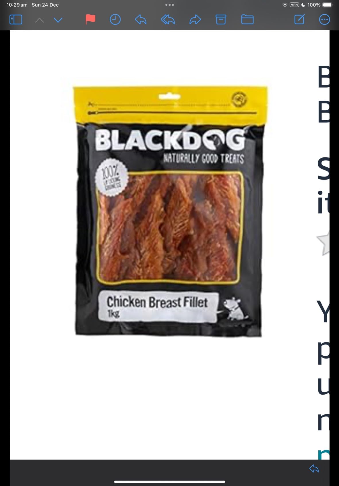 BLACKDOG CHICKEN BREAST 1KG, All (B197) : Amazon.com.au: Pet Supplies