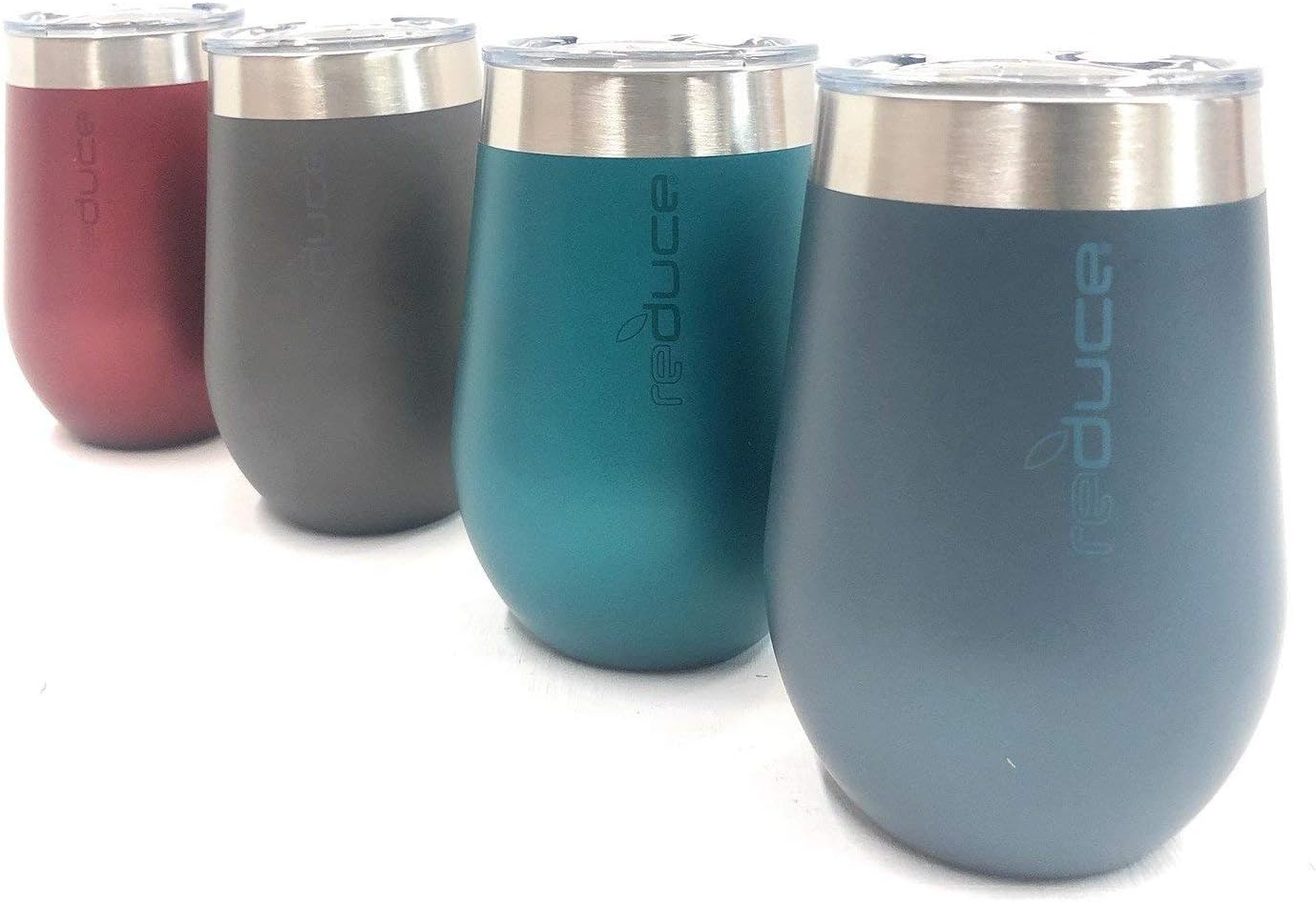 Amazon.com | REDUCE Stemless Wine Tumbler Set, 4 Pack – 12oz Stainless ...