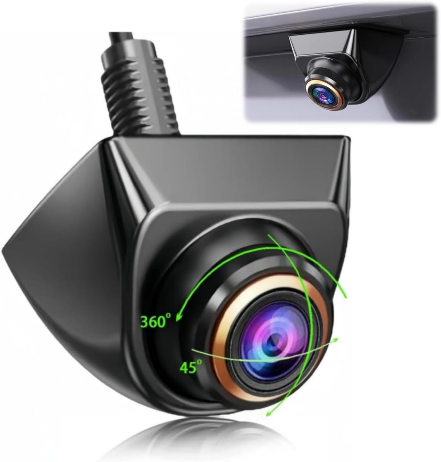 Amazon.com: Epronic 360° Rotation HD Backup Camera Front/Rear View ...