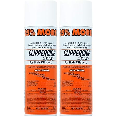 Amazon.com : Clippercide Disinfectant Spray, 15 Ounce (Pack of 2 ...