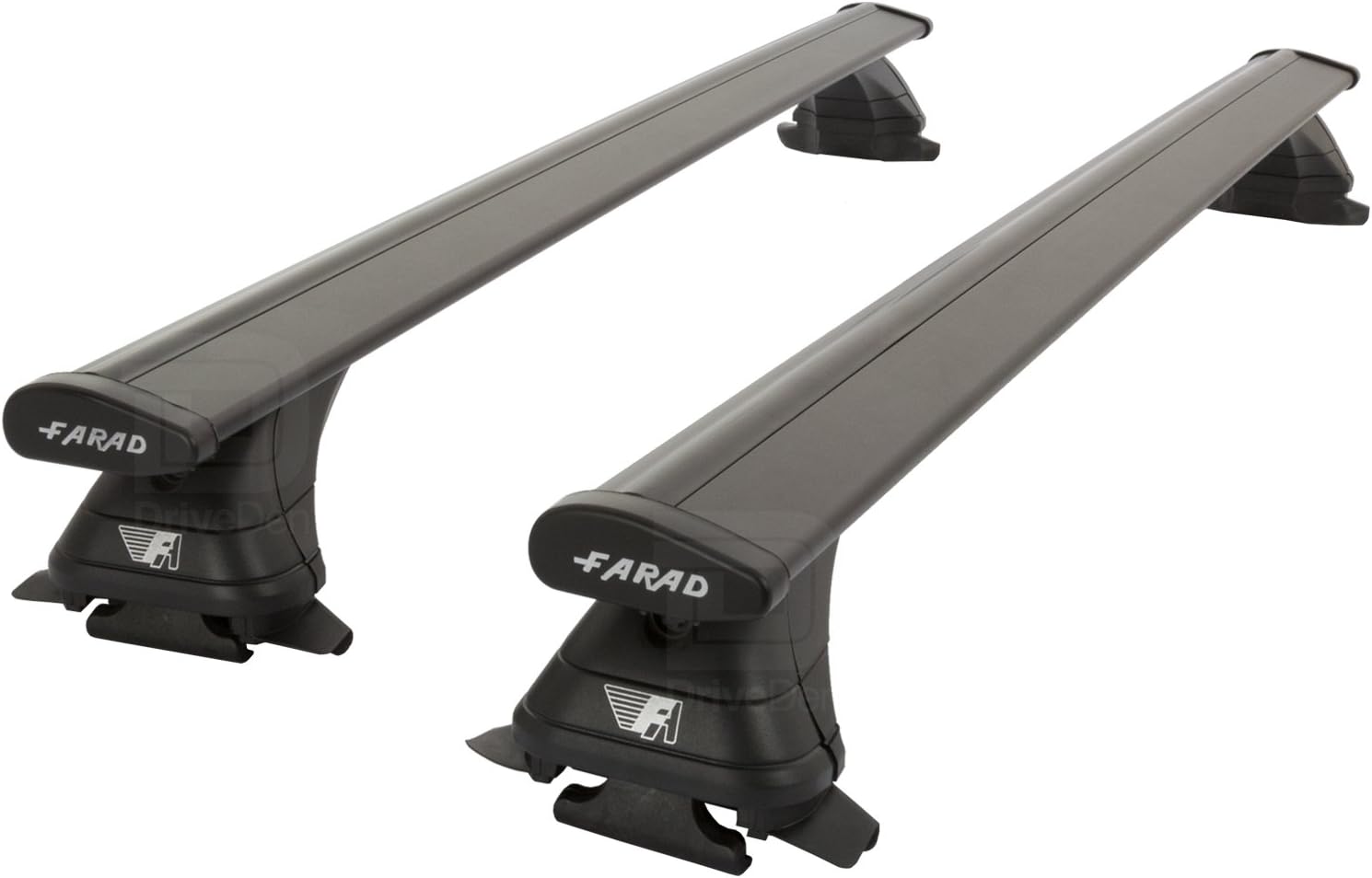 Farad Pro FA-ALU2BLK-147 Aluminium Black Wing Roof Bar Set (Open Roof ...