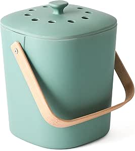 Amazon.com: Bamboozle Kitchen Compost Bin – Indoor Countertop Food ...
