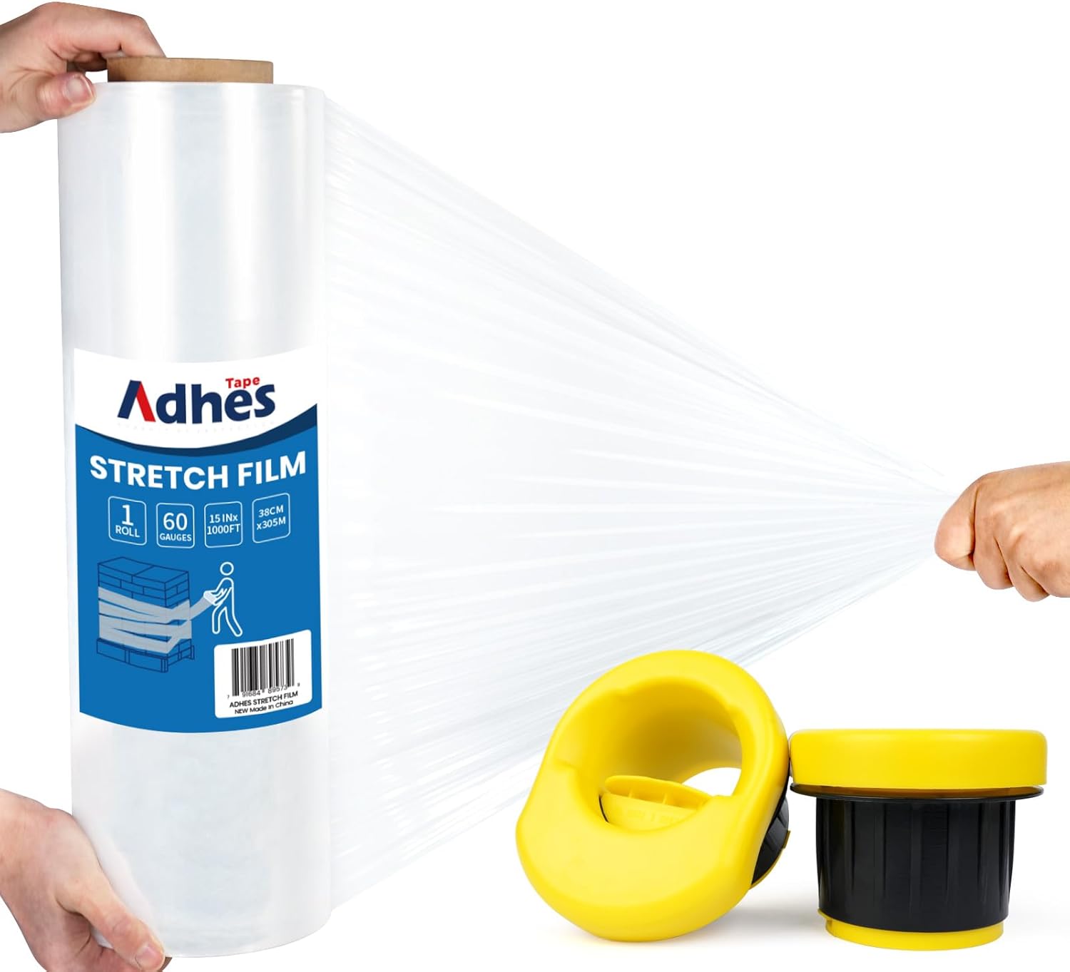 Amazon.com : ADHES Heavy Duty Shrink Wrap Roll, 15 Inch x 1500 Feet ...