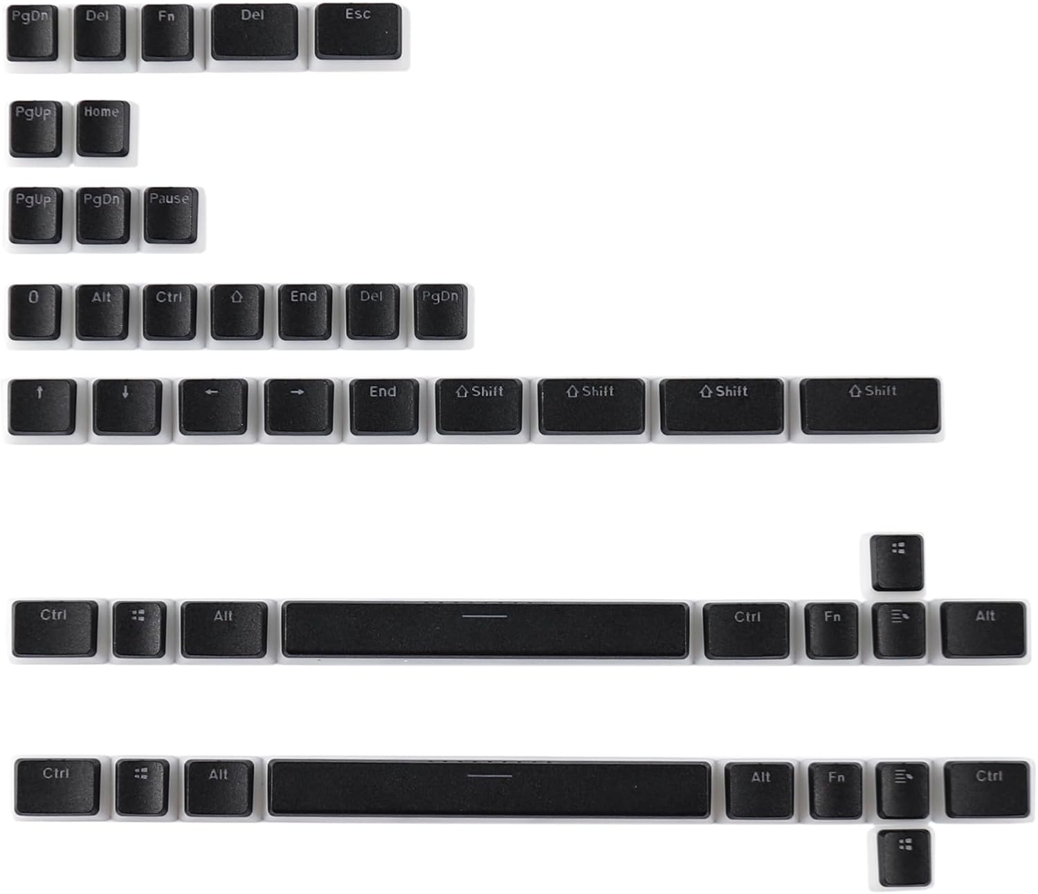 Amazon.com: YMDK Pudding Extra Keycaps Double Shot PBT Shine Through ...