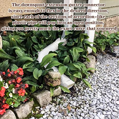 Downspout Extender, 2 Pack Drain Downspout Extender, Retractable Rain ...