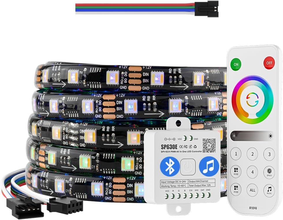 Amazon.com: BTF-LIGHTING WS2805 IC RGBCCT Addressable Dual Data LED ...
