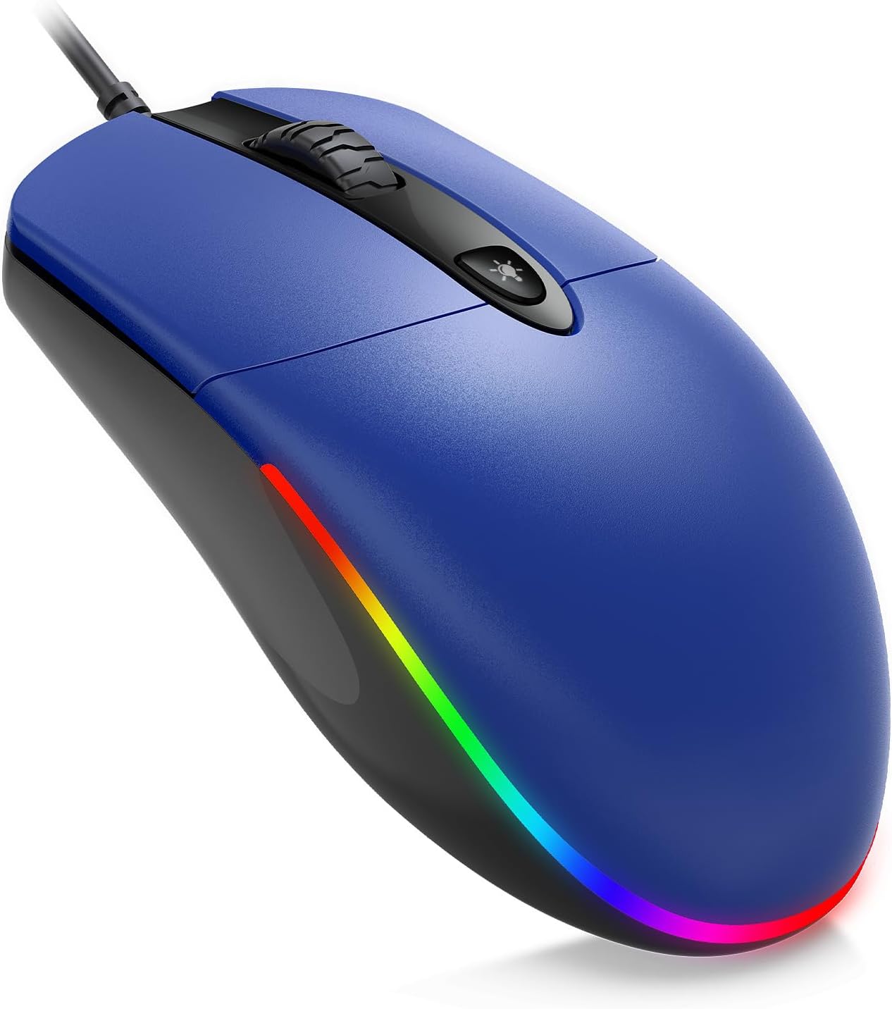 Amazon.com: LED Wired Mouse, RGB Silent Corded Computer Mouse for ...