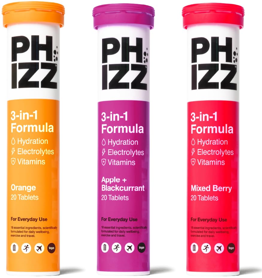 Phizz Electrolytes, Multivitamin & Hydration Tablets - 60 Effervescent ...