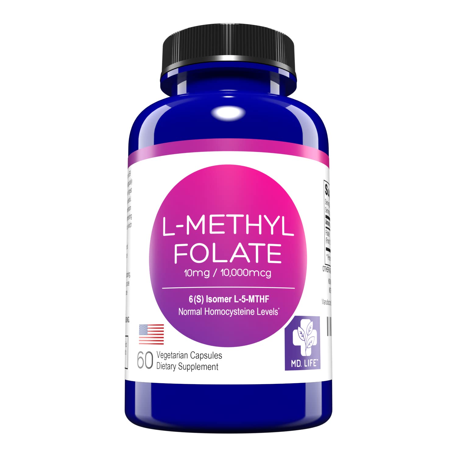 Snapklik.com : MD Life L-Methylfolate 10 Mg - Professional-Grade Active ...