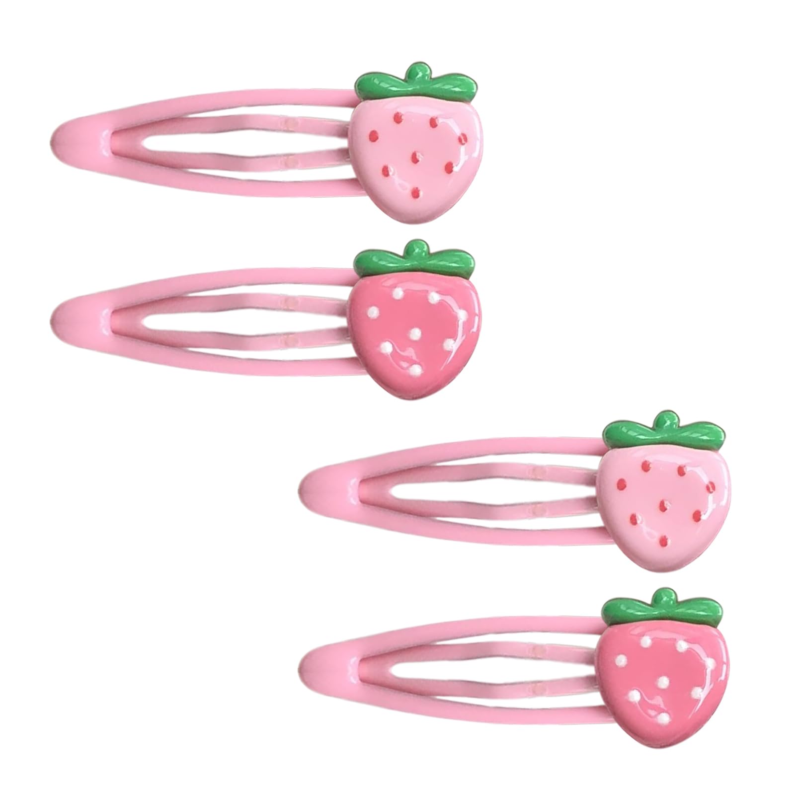 Amazon.com : Strawberry Hair Clips for Baby Girls - 4Pcs Pink Metal ...