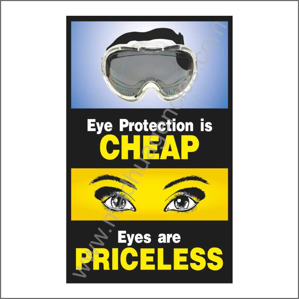 3mm Form sheet - Eye Protection poster in self adhesive vinyl Sticker ...