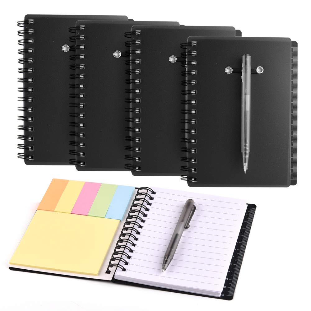 Amazon.com : Coopay 4 Pieces Spiral Notebook Steno Pocket Notepad with ...