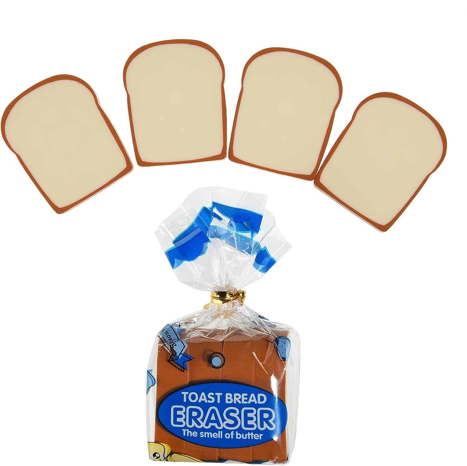 UCRAVO 4pcs Toast-Bread Eraser Stationery Bread Shape Pencil Eraser ...