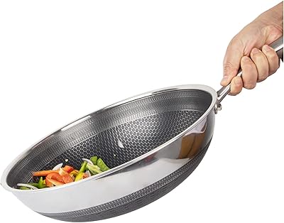 Amazon.com: HexClad Hybrid Nonstick 12-Inch Wok, Stay-Cool Handle ...