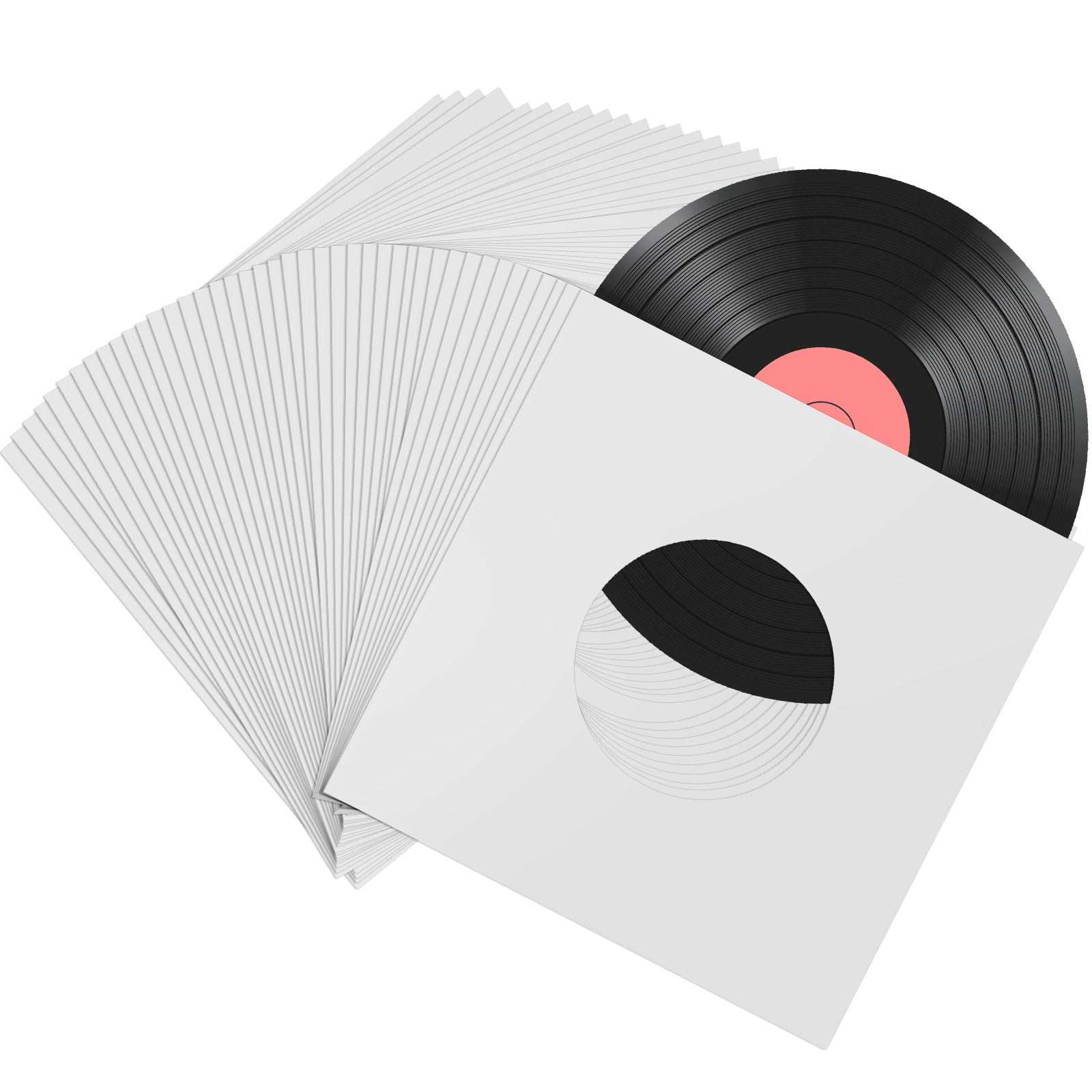 Amazon.com: Eaasty 50 Pieces Paper Vinyl Record Sleeves 45 RPM Paper ...