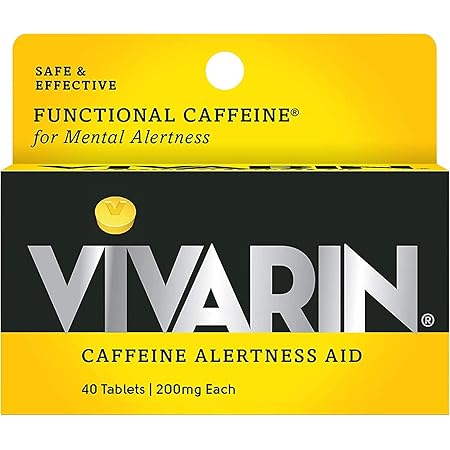 Amazon.com: Vivarin Caffeine Alertness Aid, 200mg Tablets, 40 Count ...