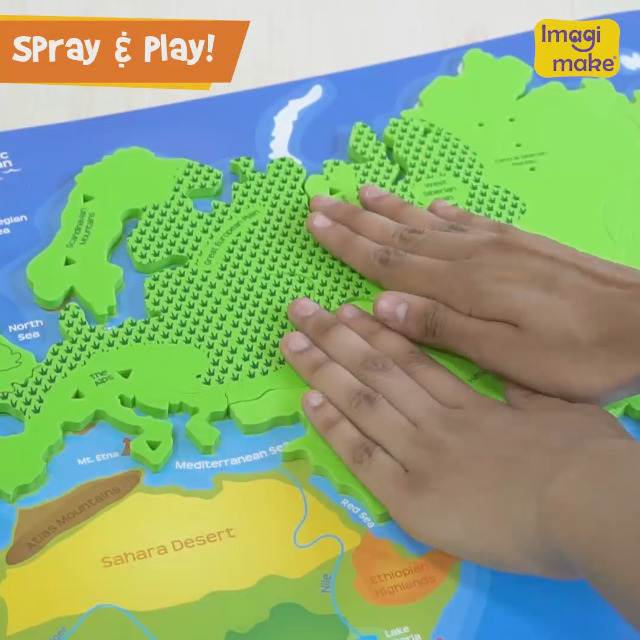 Snapklik.com : Mapology Physical Features World Map For Kids 3D Puzzles ...