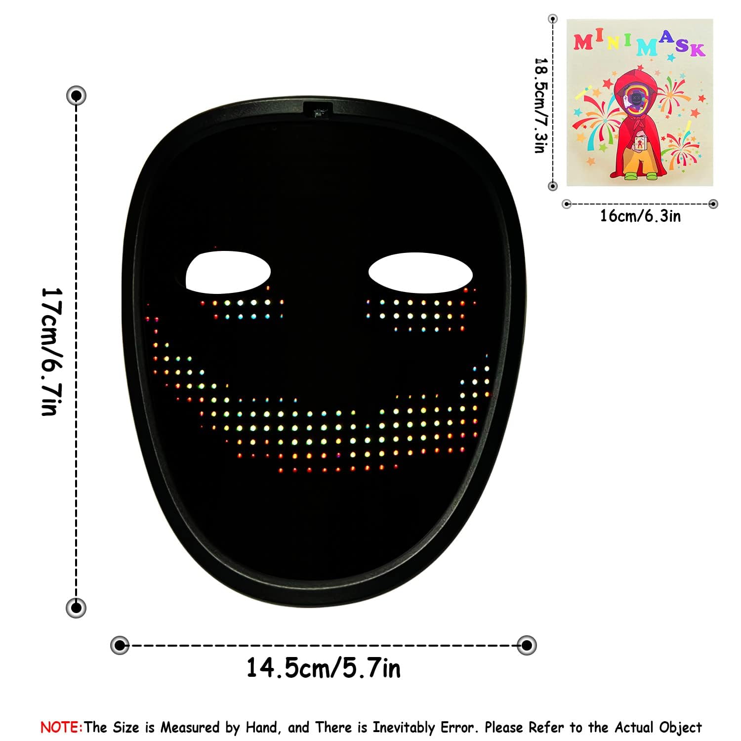 Snapklik.com : AMIMA LED Face Mask Gesture Sensing Transforming Men ...