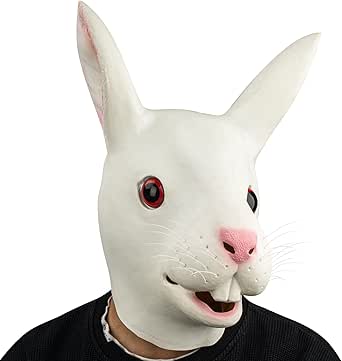 Amazon.com: AQKILO® Rabbit Mask Animal Latex Full Head Realistic Masks ...