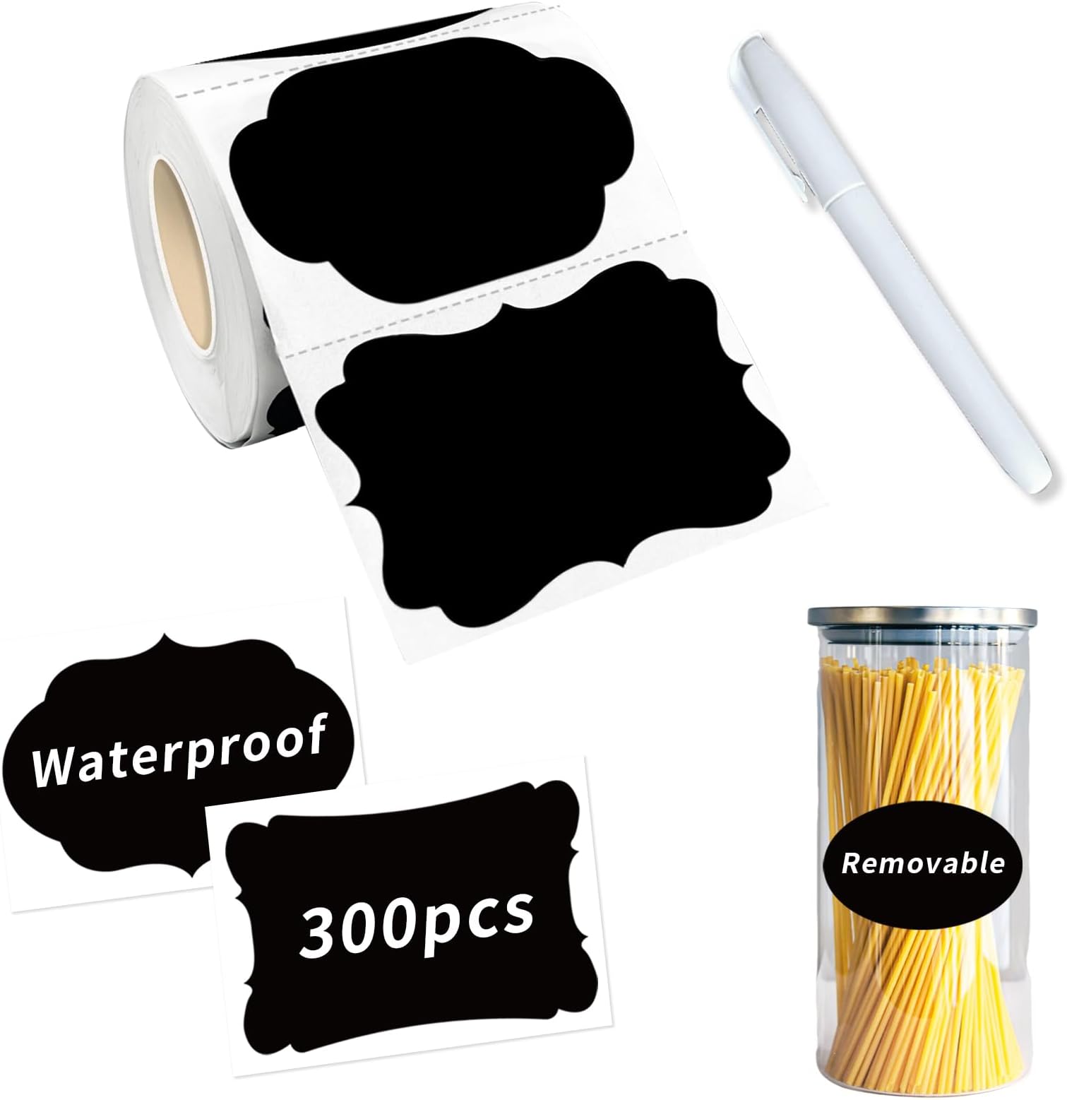 Amazon.com : Starboling Chalkboard Labels,300 Pcs 2.4x1.6inch Irregular ...