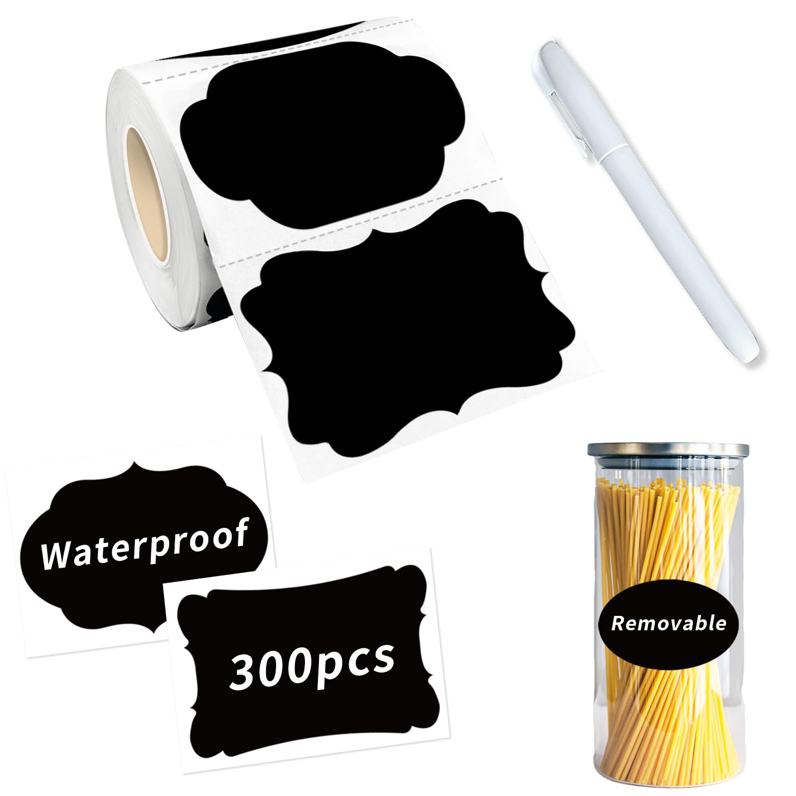 Amazon.com : Starboling Chalkboard Labels,300 Pcs 2.4x1.6inch Irregular ...