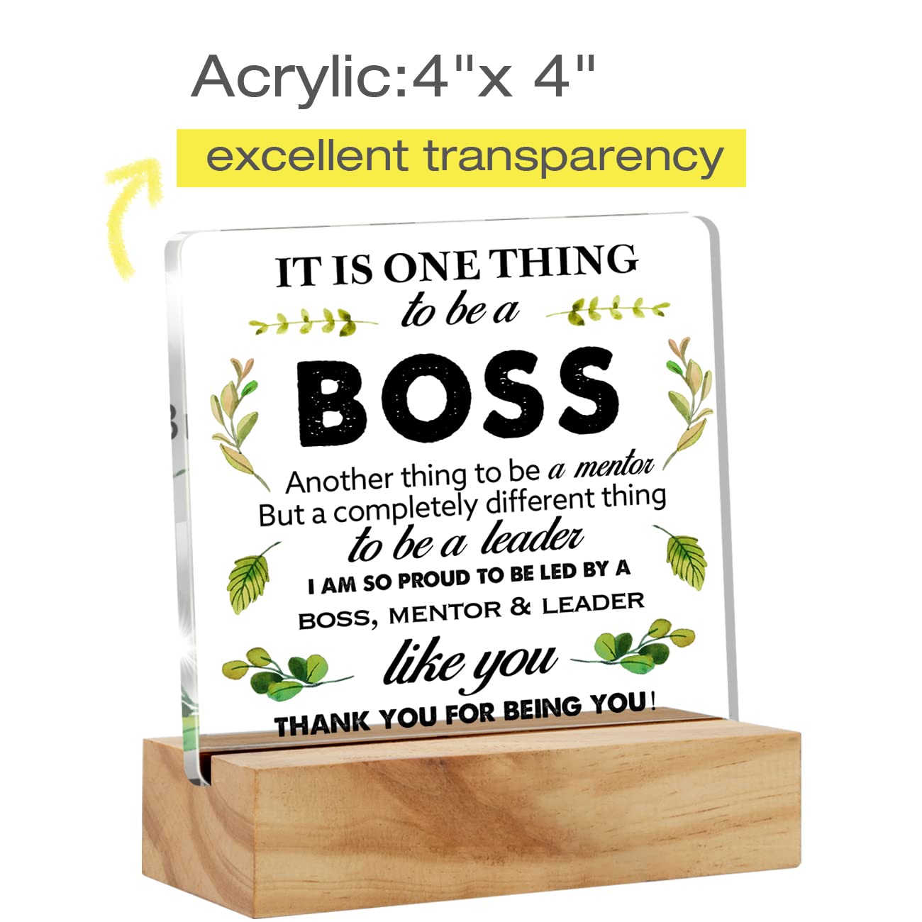 Snapklik.com : Inspirational Boss Appreciation Gift - Acrylic ...