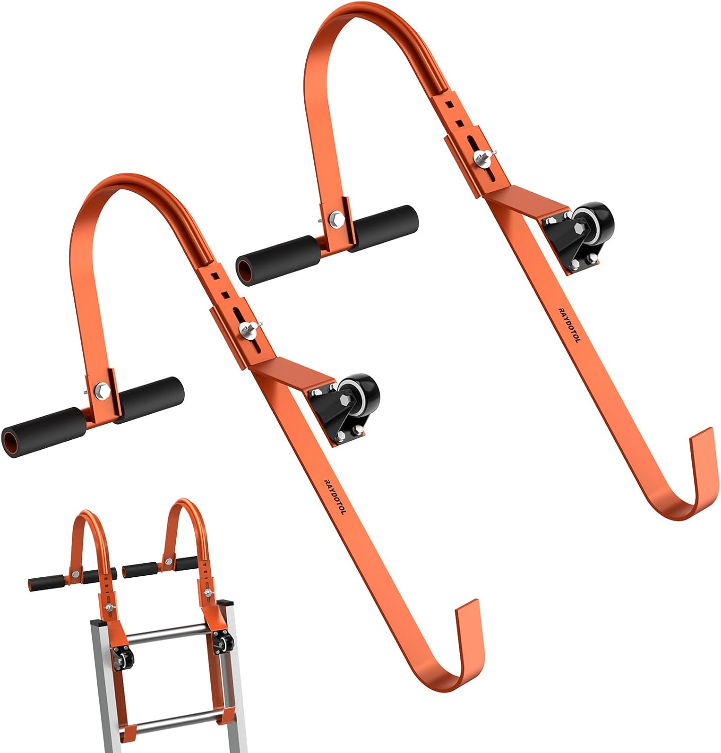 Ladder Roof Hook with Wheel RAYDOTOL Heavy Duty Steel Ladder Stabilizer ...