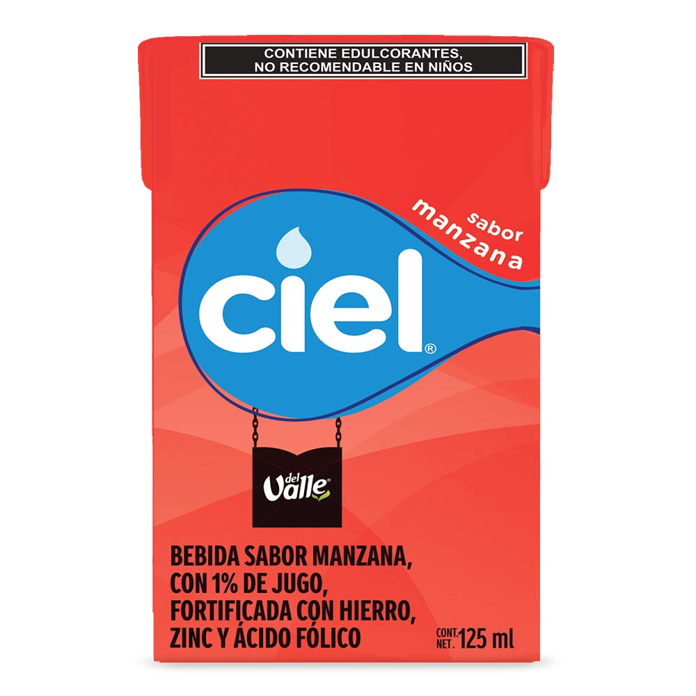Ciel mini con jugo de manzana de 125 mililitros. Paquete de 50 : Amazon ...