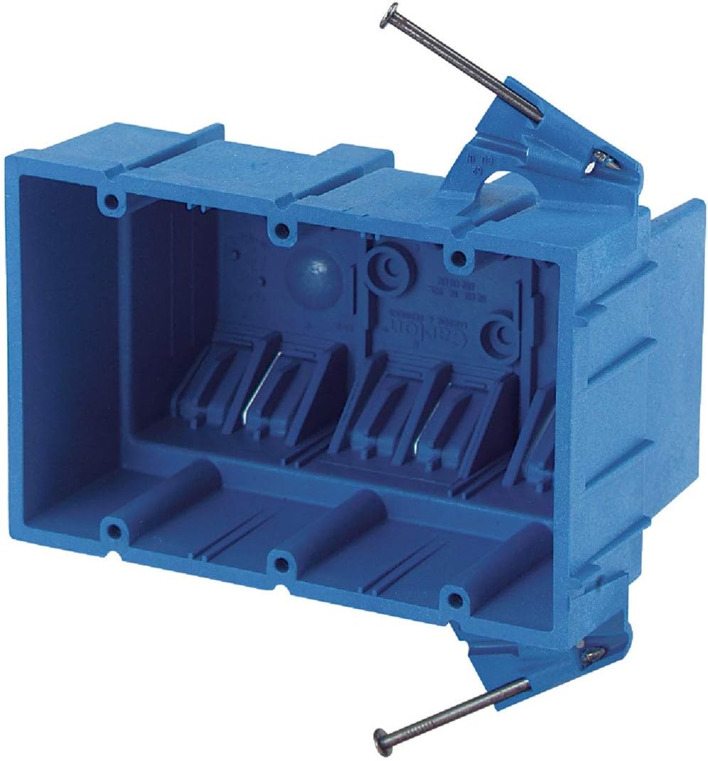 Carlon B232A-UPC Switch/Outlet Box, New Work, 2 Gang, 3-3/4-Inch Length ...