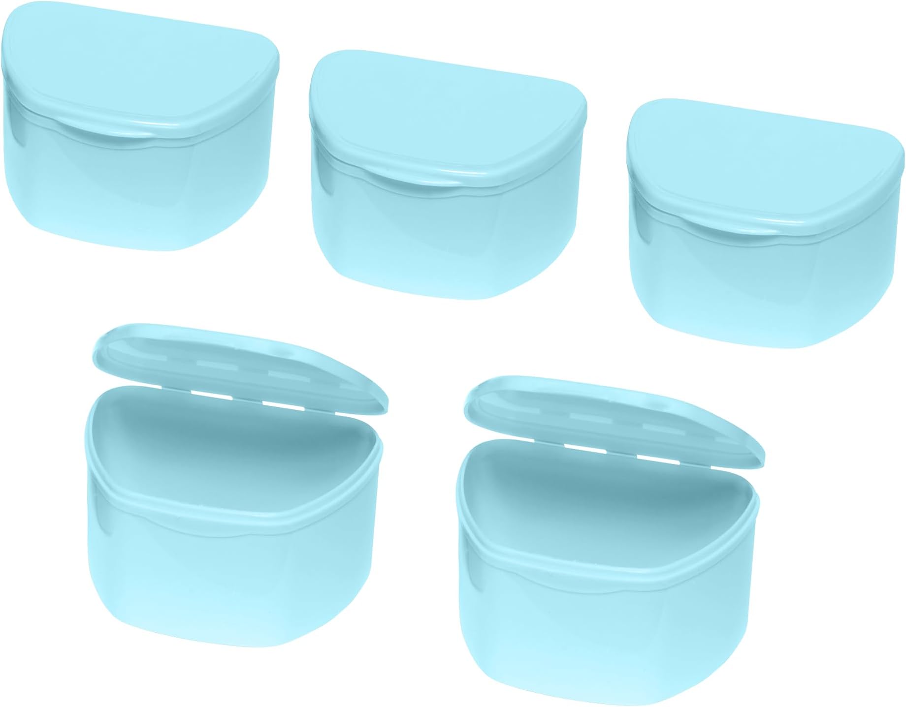 Amazon.com : PlastCare USA Blue Denture Cases Pack of 5 - Dental Box ...