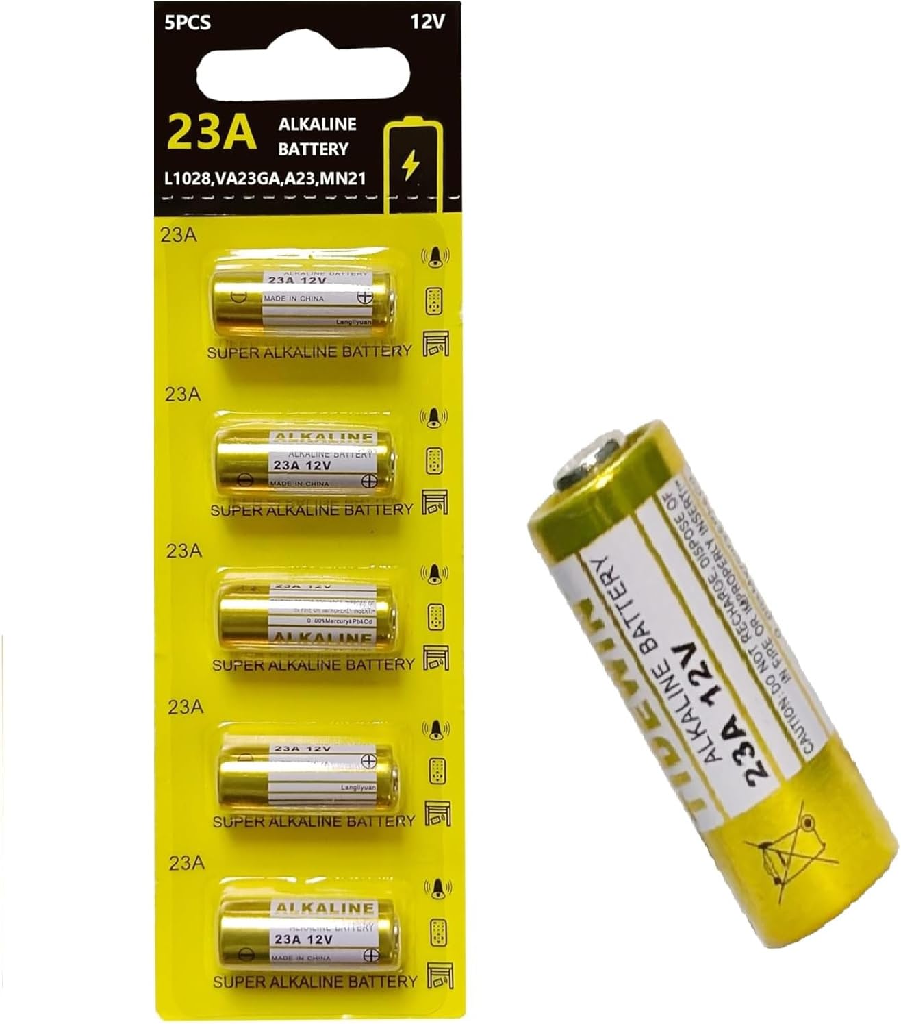 Amazon.com: 23A 12V Battery, A23 23a Alkaline Battery,Long Lasting for ...