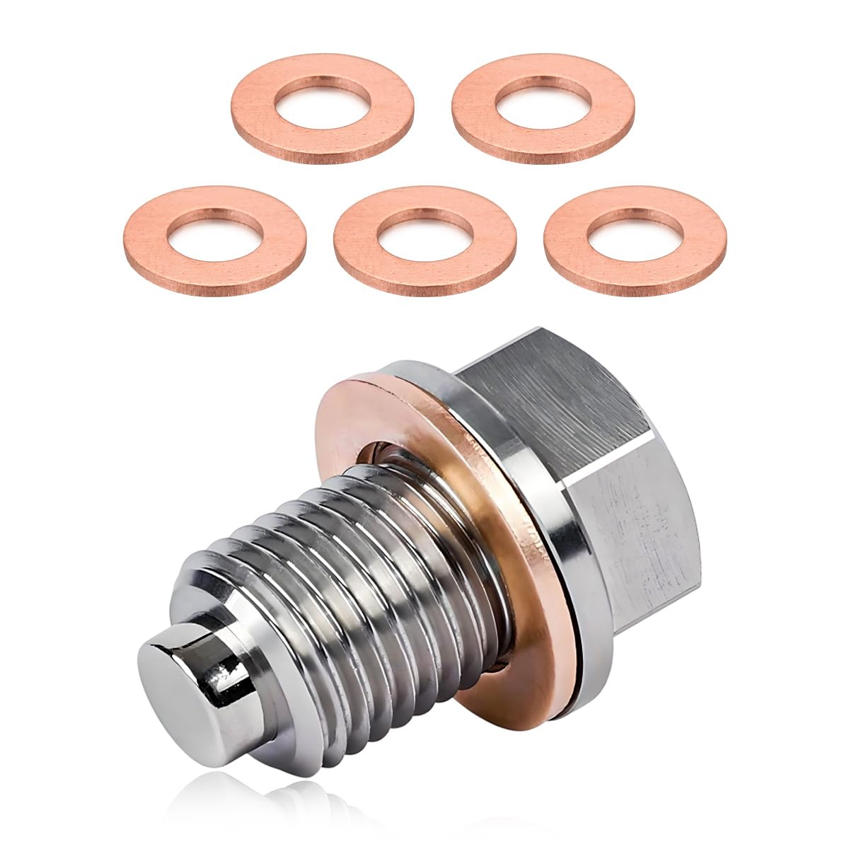 Snapklik.com : KVAEY Magnetic Oil Drain Plug, M121.5 Aluminum Alloy ...